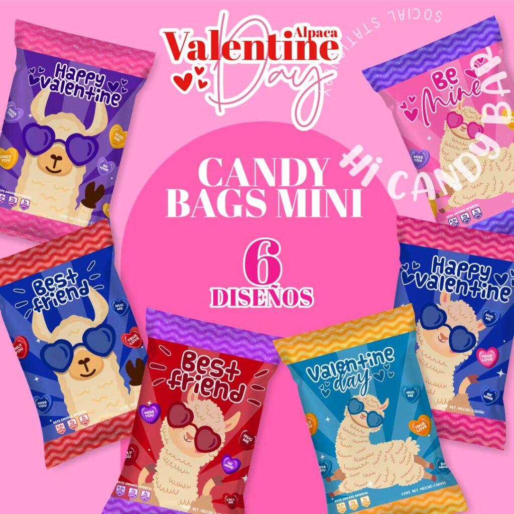 PACK CANDY BAGS ALPACA VALENTINE DAY - Como hacer un Candy bar: Tienda ...